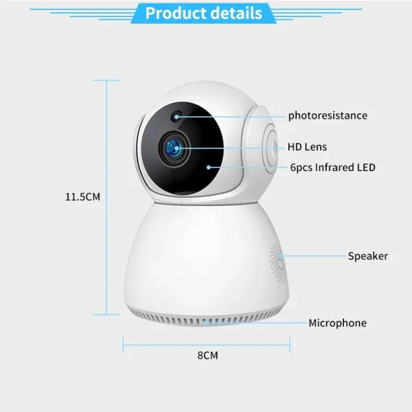 CCTV Camera V380 Pro HD 1080P WiFi 360° Viewing Area Security Camera ...