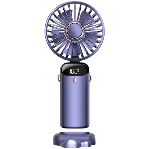 Handheld Fan Portable Fan 5000MAh Rechargeable,5 Speeds with LED ...